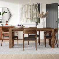 Bourgoin 6 Piece Drop Leaf Solid Wood Dining Set 2024 www.alhudapk